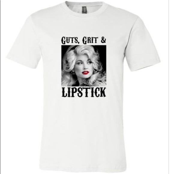 Tops | Guts Grit Lipstick Tee | Poshmark